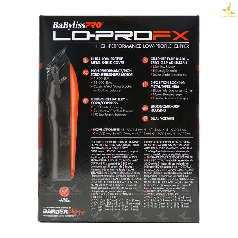Tông đơ BabylissPRO Lo-Pro - Red hàng chính hãng
