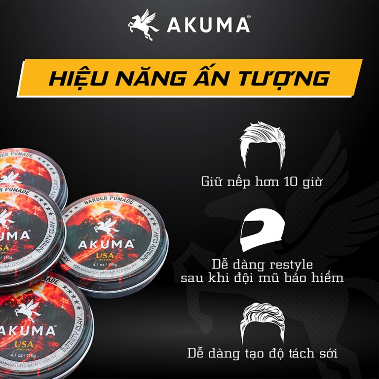 Sáp chơi tóc AKUMA INFINITY CLAY 116g + Gôm AKUMA Hair Spray - Mạnh ...