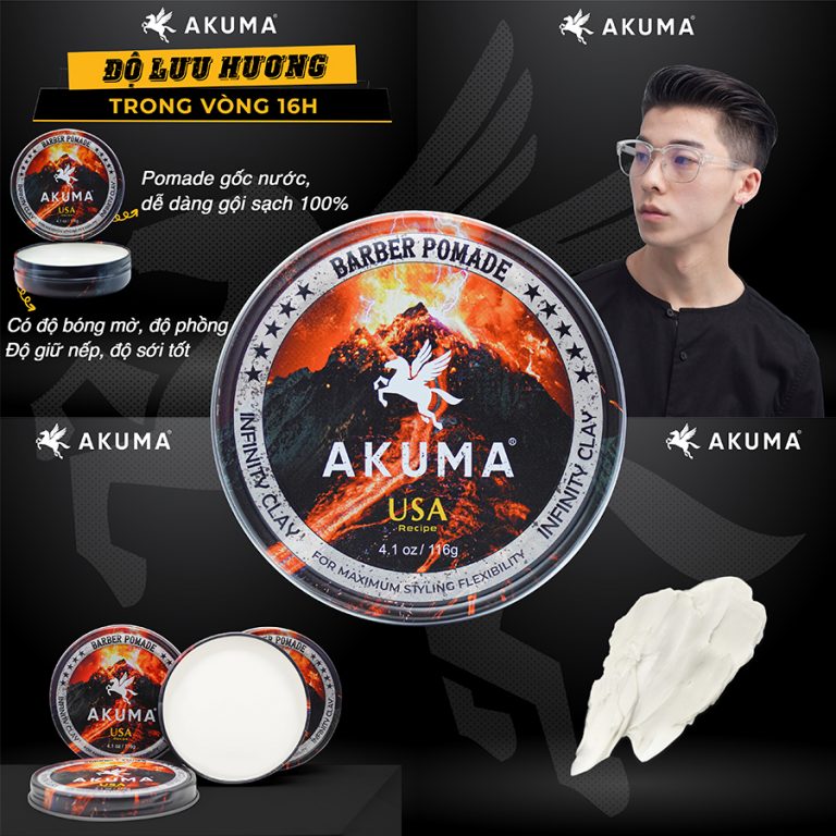 Sáp chơi tóc AKUMA INFINITY CLAY 116g + Gôm AKUMA Hair Spray - Mạnh ...